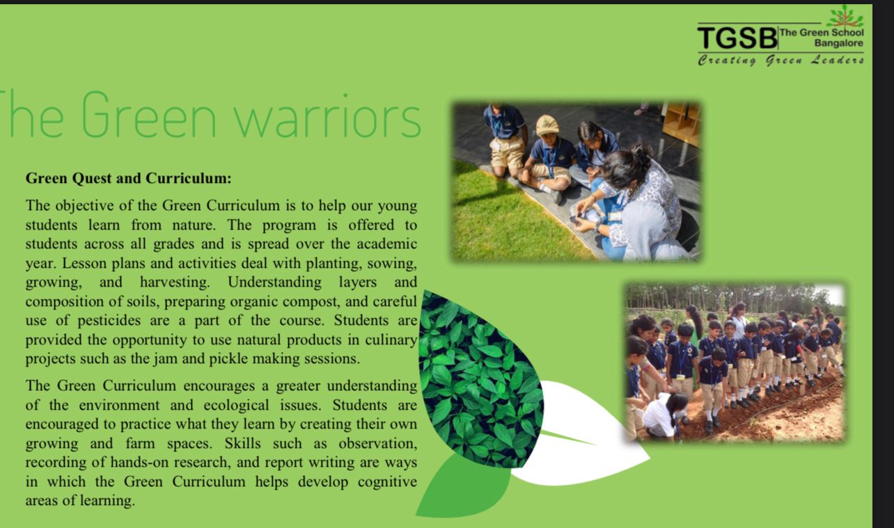 TGSB Awards – Honors – thegreenschoolbangalore