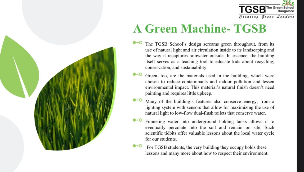 TGSB Awards – Honors – thegreenschoolbangalore